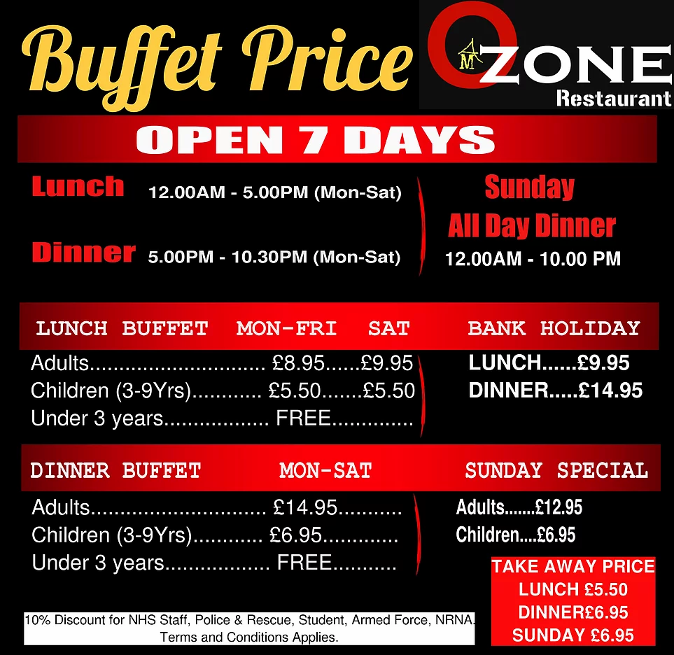 Buffet Price Ozone AM Restaurant Buffet Price Ozone AM Restaurant